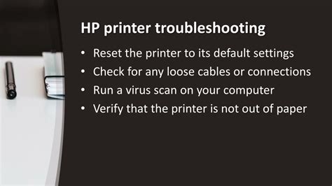 Ppt Hp Printer Troubleshooting Common Issues And How To Troubleshoot Them Powerpoint