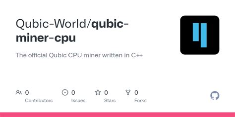 Github Qubic World Qubic Miner Cpu The Official Qubic Cpu Miner Written In C