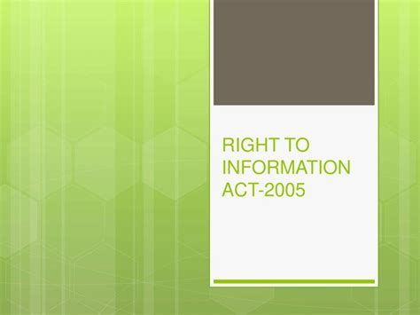 PPT On RTI Act PowerPoint Slides LearnPick India