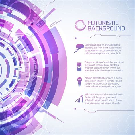 Free Vector Fururistic Elements Info Background