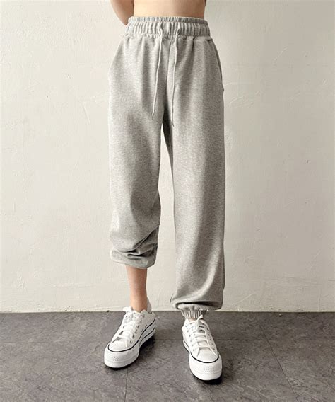 당일🚀 여름팬츠 [키작녀가능 2개묶음할인] 스트링 조거팬츠 밴딩 고무줄 짧은기장 데일리 팬츠 밴딩 봄가을 사계절 바지 배기바지 짧은기장 키작녀 조거바지 시보리 데일리