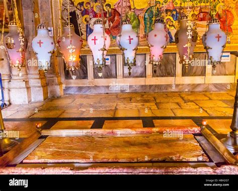 Unction Stone Incense Mosaic Church Of The Holy Sepulcher Jerusalem