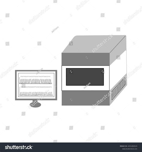 Sequencing Machine Analysis Dna Sequence Interested Stock Vector Royalty Free 2251283515