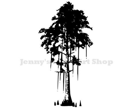 Cypress Tree Swamp Graphic Vector And Png Instant Download Svg And Png Files For Digital