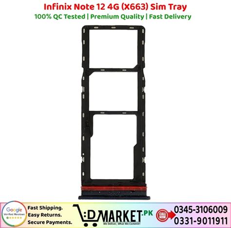 Infinix Note 12 4G X663 Sim Tray Original 2025