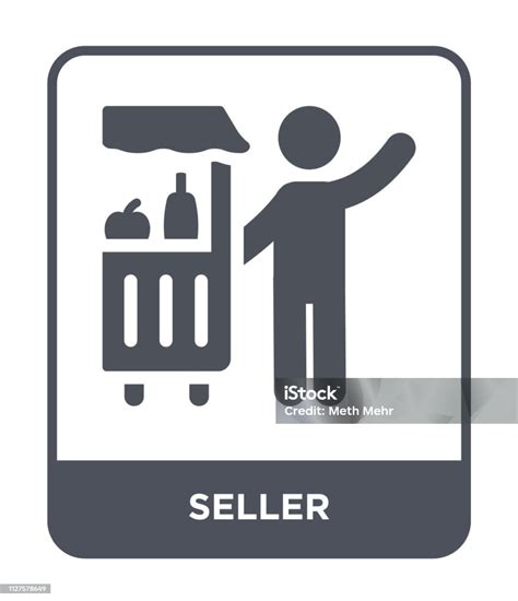 흰색 바탕에 판매자 아이콘 벡터 판매자 유행 가득 사람들이 기술 컬렉션 아이콘 고객에 대한 스톡 벡터 아트 및 기타 이미지