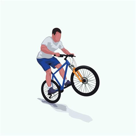 Man Riding On Bicycle 29278221 Vector Art At Vecteezy