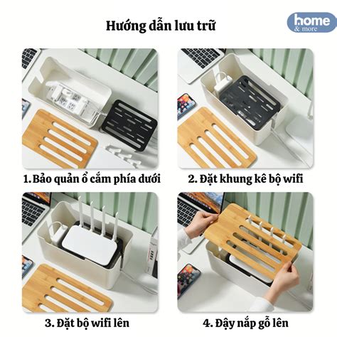 Mua Hộp đựng ổ Cắm điện Wifi Hộp đựng Dây điện Bằng Nhựa Gọn Gàng An Toàn Cho Trẻ Nhỏ Trang