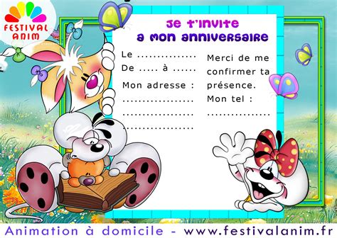 Cartes Invitation Anniversaire Enfant Invitation Anniversaire Lou