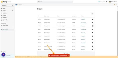 how to identify an error in shopify