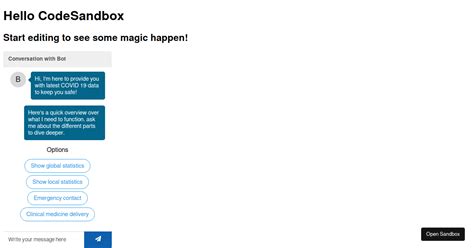 Chatbot Codesandbox