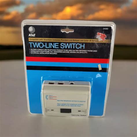 Atandt Two Line Switch 24080 Use One Phone And Switch Between 2 Lines £