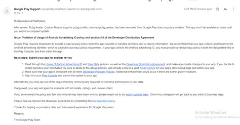 Flutter My Android App Removed From Playstore For Violation Of Usage