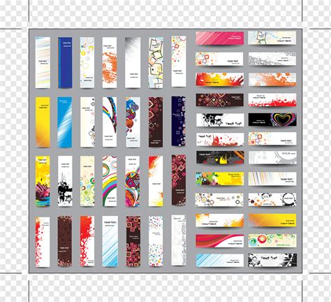 배너 현대 추상 디자인 모음 Png Pngwing