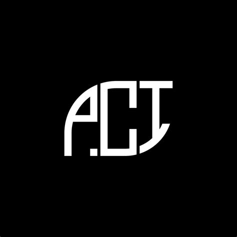 Pci Letter Logo Design On Black Backgroundpci Creative Initials Letter Logo Conceptpci Vector