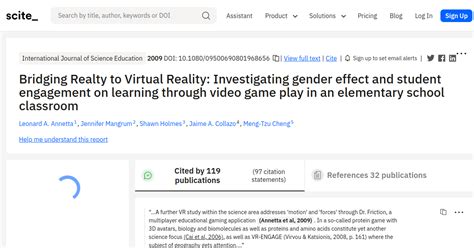 [citation report] bridging realty to virtual reality investigating