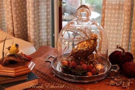 Pheasant Under Glass ~ A Fall Cloche Styling French Ethereal