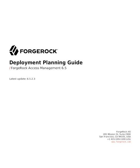 Pdf Deployment Planning Guide The Forgerock Identity Platform