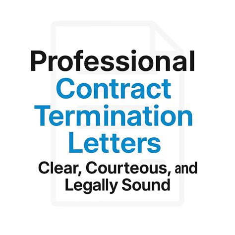 17 Professional Contract Termination Letter Samples Requestletters