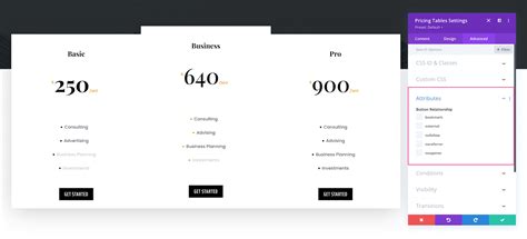 The Divi Pricing Tables Module Elegant Themes Documentation
