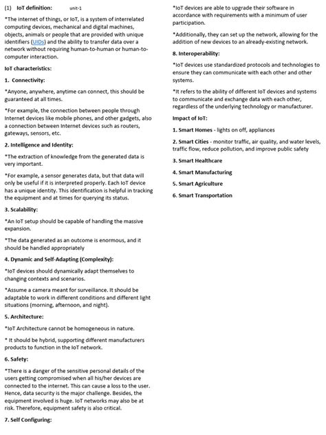 Cognitive Iot Mid 1andu 12 Pdf Neuron Internet Of Things