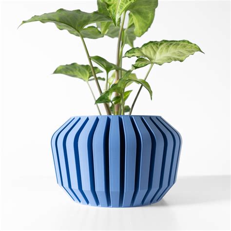 Sevi Planter Mid Century Modern Pot With Tray Succulent Cactus Monstera
