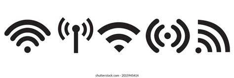 Wi Fi 및 무선 아이콘wi Fi 신호 수집원격 스톡 벡터로열티 프리 2015945414 Shutterstock