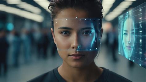 Premium Photo Facial Recognition Technology Scan And Detect People