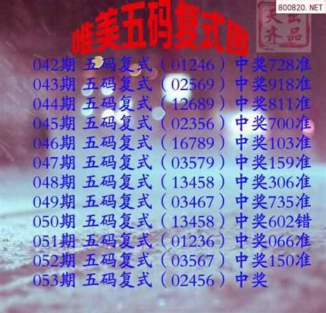 053期唯美五码复式图福彩3d图谜 天齐网原创 天齐网