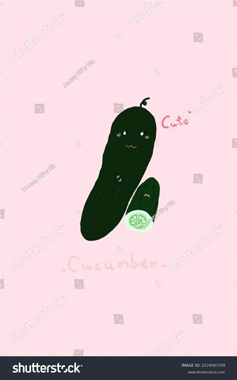 Cute Cucumber Drawing Graphic Illustrations Cartoon Stock Illustration Shutterstock