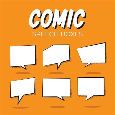 Premium Vector Comic Speech Boxes
