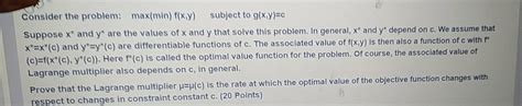 Solved Consider The Problem Max Min F X Y Subject To