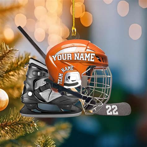 Hockey Helmet Christmas Ornament Hockey Team Christmas Ornaments