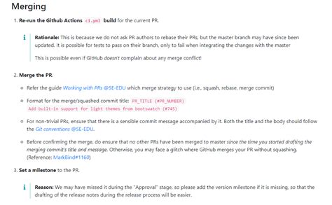 Better Developer Doc For Merging Prs · Issue 1881 · Markbindmarkbind · Github