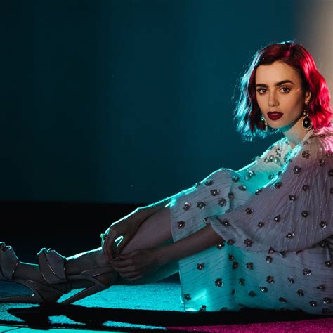 2932x2932 Lily Collins Glamour Photoshoot Ipad Pro Retina Display Hd