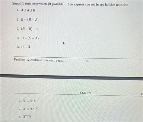 Solved Simplify Each Expression If Possible Then Express