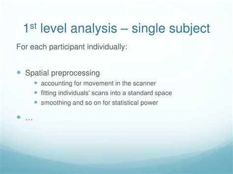 ppt methods for dummies second level analysis powerpoint presentation