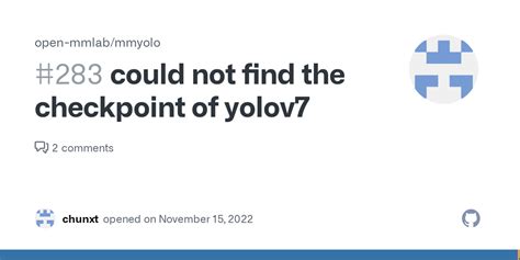 Could Not Find The Checkpoint Of Yolov7 · Issue 283 · Open Mmlab