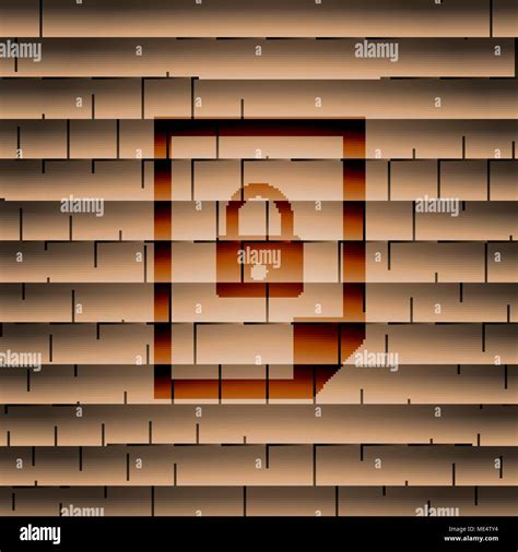 File Locked Icon Symbol On A Tiled Background Vector Illustration