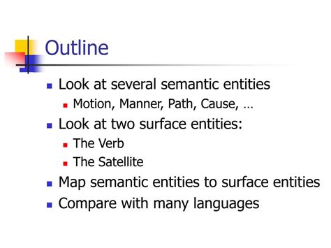 Ppt Lexicalization Patterns Semantic Structure In Lexical Forms Powerpoint Presentation Id