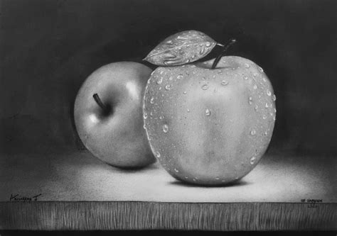 Pencil Drawing Of Apple