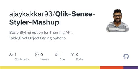 github ajaykakkar93 qlik sense styler mashup basic styling option