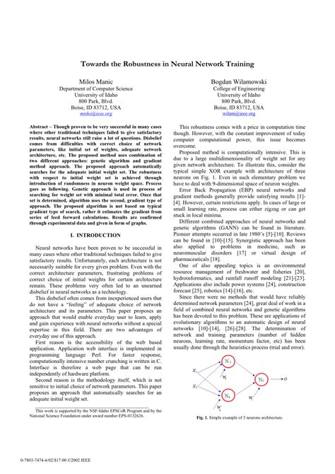Pdf Towards The Robustness In Neural Network Training