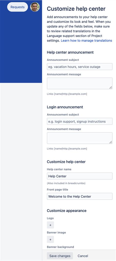 Using The Help Center Jira Service Management Data Center 105 Atlassian Documentation