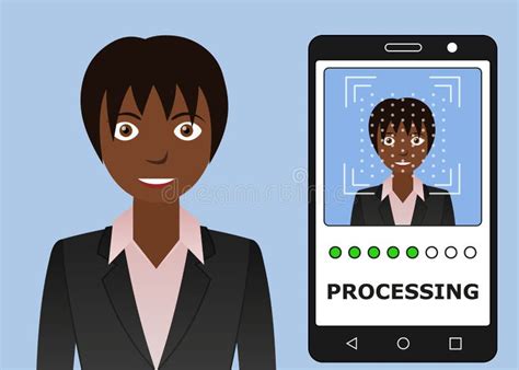 Biometrical Identification Face Recognition Stock Vector Illustration Of Abstract Person