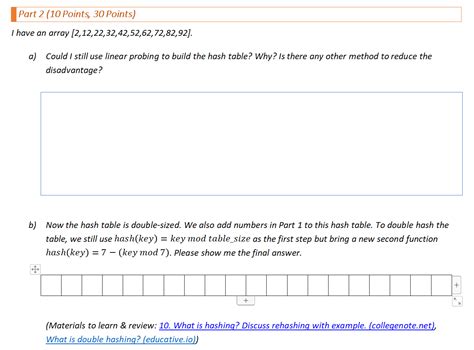 Solved A Could I Still Use Linear Probing To Build The Hash