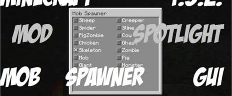 Minecraft Spawner GUI v 1 3 2 Mods Mod für Minecraft modhoster com