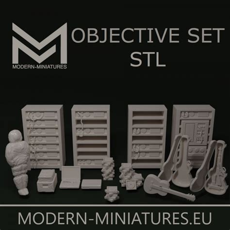 3d printable tabletop objective bundle by modern miniatures eu