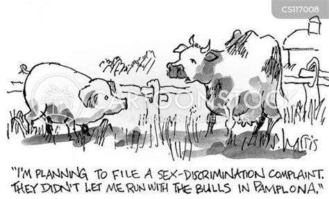 Bull Running Cartoons And Comics Funny Pictures From Cartoonstock
