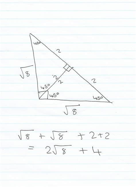 Geometry Right Angled Triangle Perimeter Question Mathematics